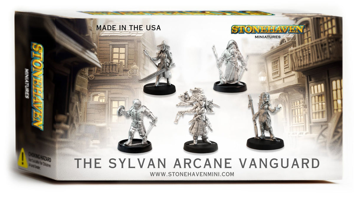 The Sylvan Arcane Vanguard - 5 30mm Scale Half-Elf Stonehaven Miniatur ...