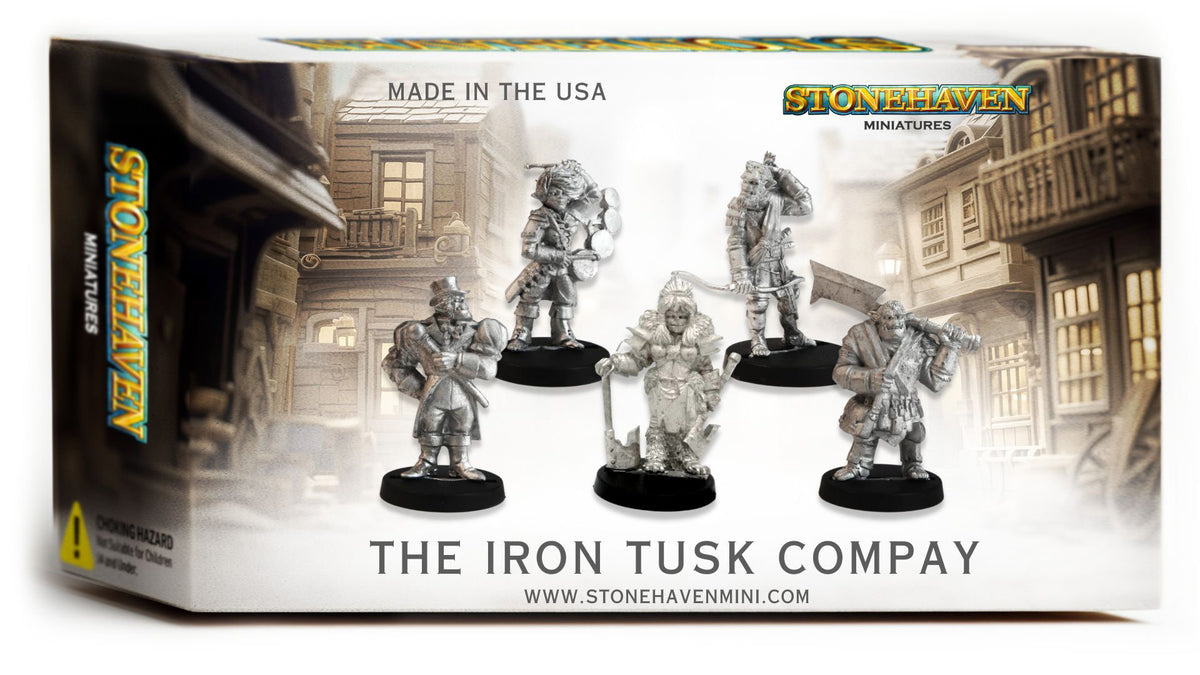 Iron Tusk Company: 5 Half-Orc Stonehaven Miniatures for DND 30mm Scale